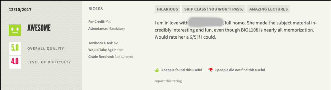 Top 5: Funniest Rate My Prof reviews for U of A - The Gateway