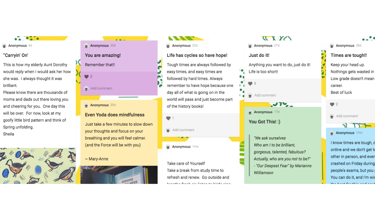 Virtual words of encouragement: Project Postcard - The Gateway