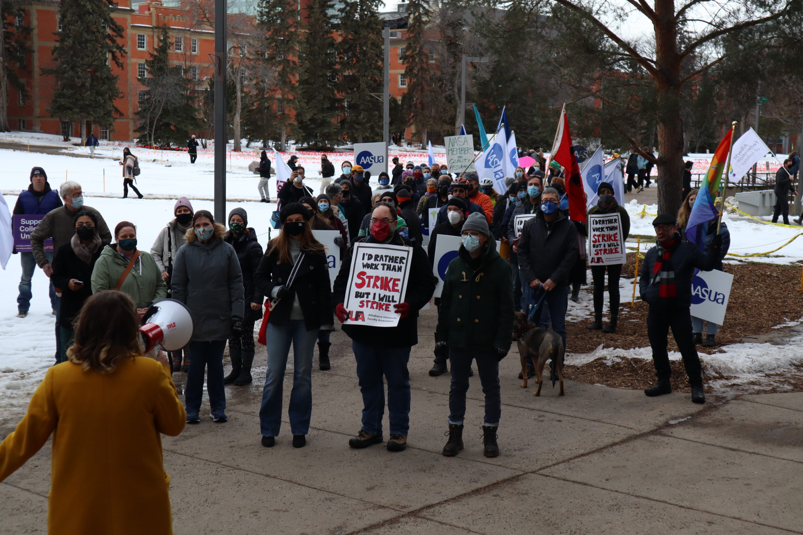 Staff associations picket in solidarity with teams negotiating U of A ...