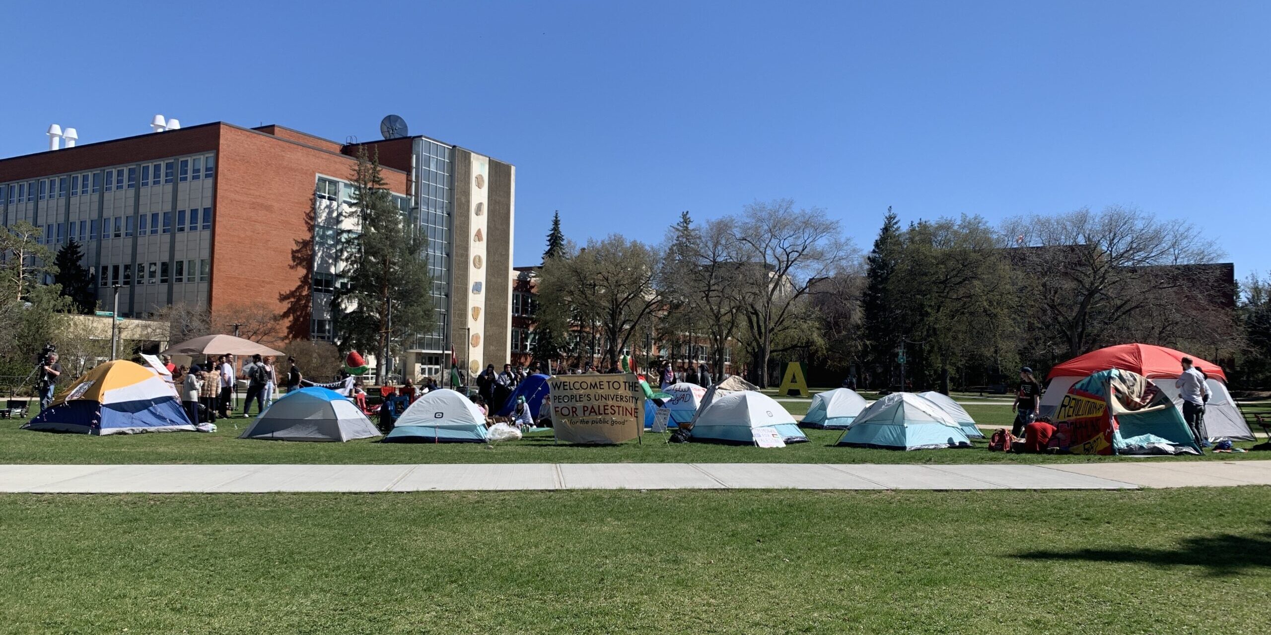 Palestine solidarity encampment begins on U of A Main Quad - The Gateway